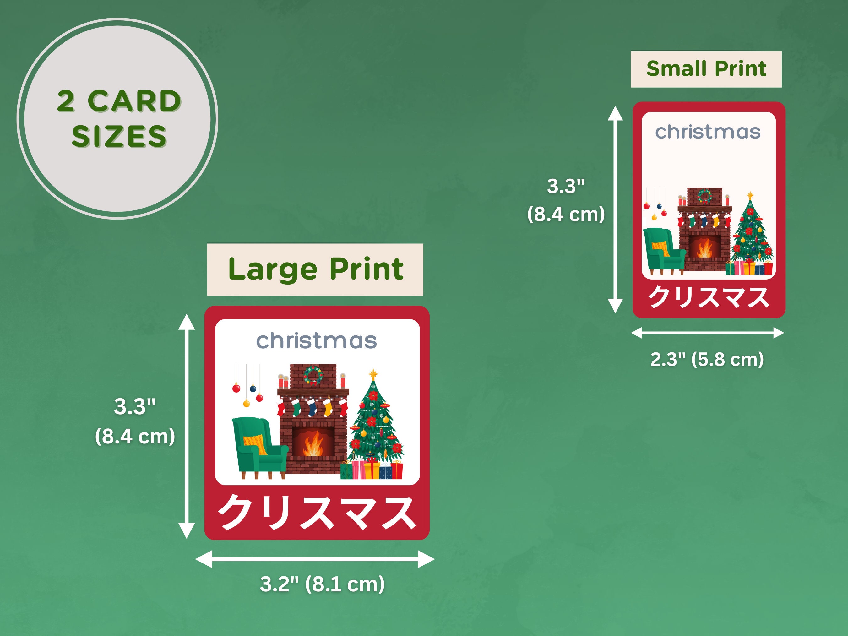 Christmas Flashcards in Japanese - PRINTABLE PDF, Educational Material ...