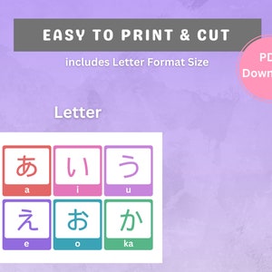 Hiragana and Katakana Flashcards - PRINTABLE PDF, Language Learning ...