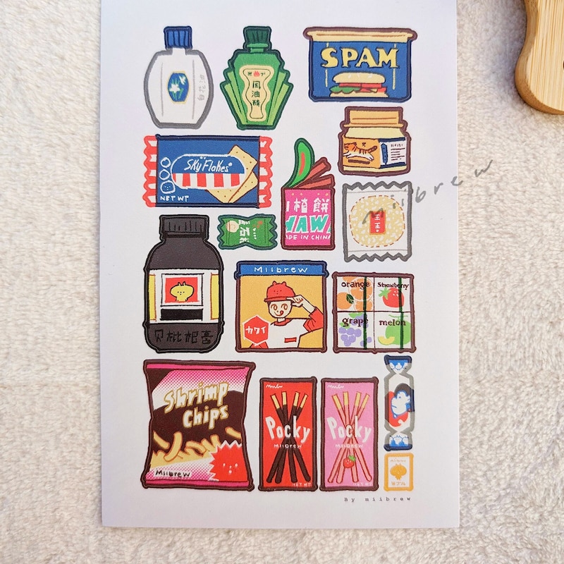 Japanese Snack Stickers - Etsy