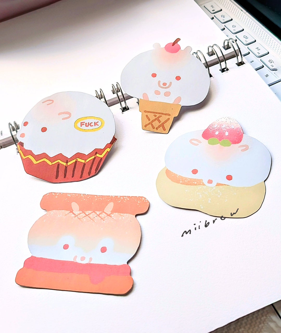 Cute Dessert Hamster | 3 Inch Holographic Stickers - Etsy