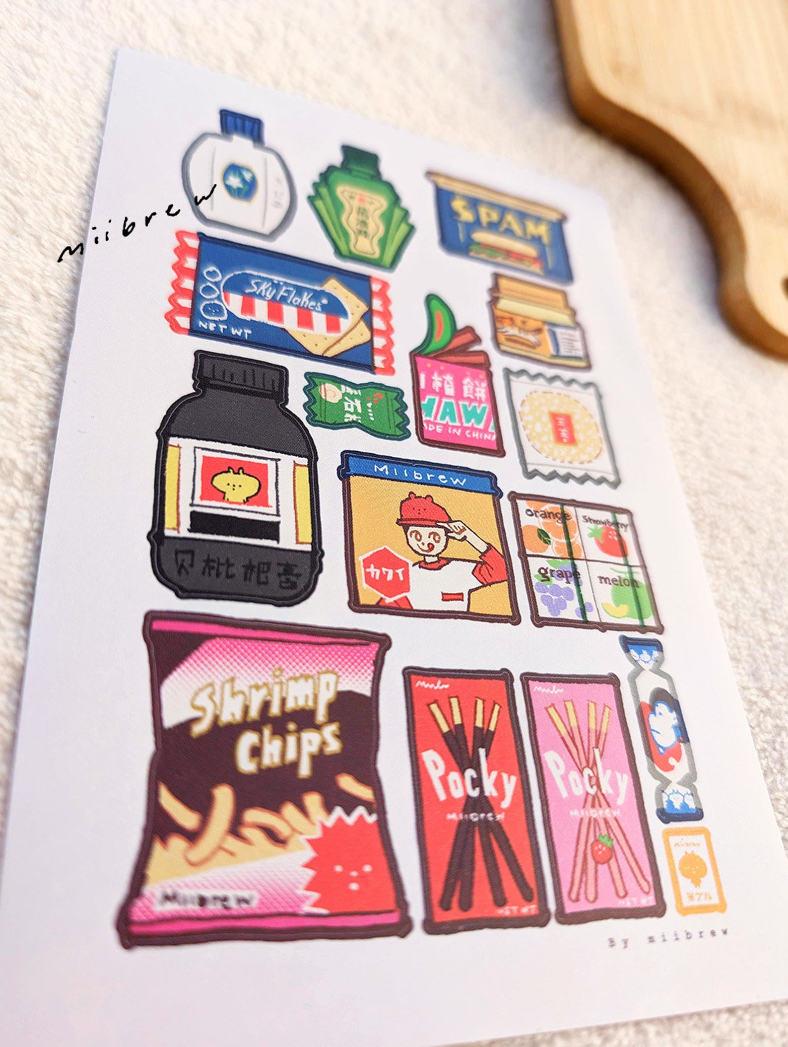 Nostalgic Asian Snacks 4x6 Vinyl Sticker Sheet - Etsy