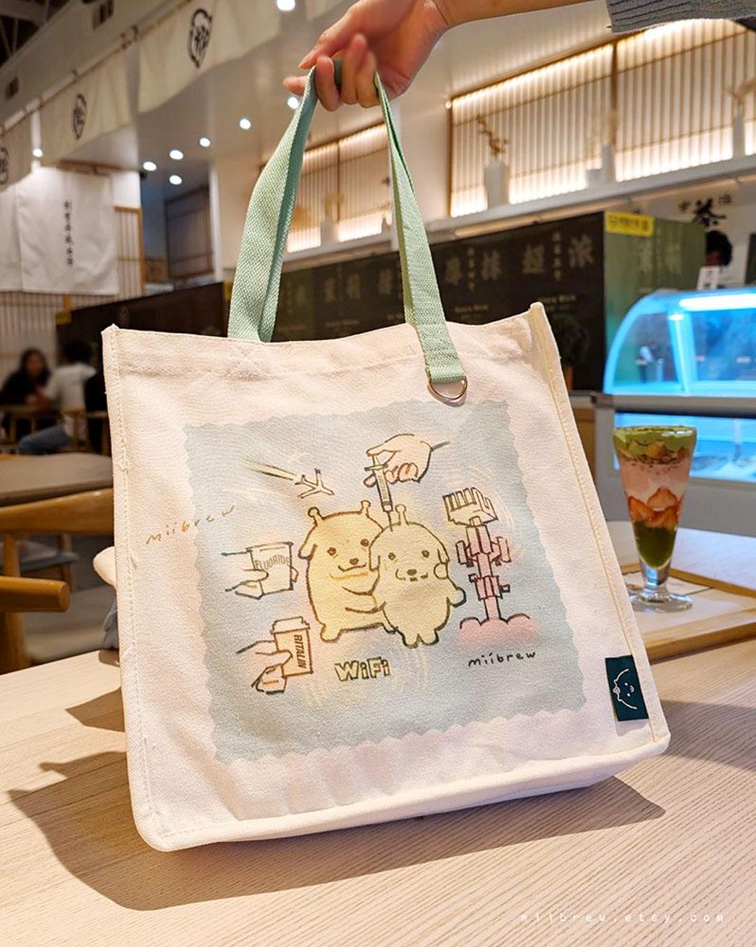 Glorp Alien Dogs | Book Tote Bags - Etsy