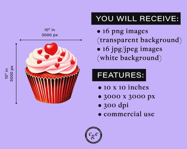 Vintage Valentines Day Cupcake PNG, Valentine Cupcake Clip Art for ...