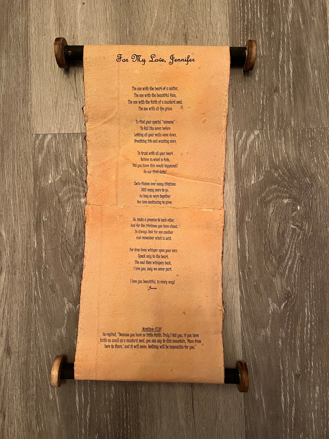 Unique Personalized Poems on Scrolls. - Etsy