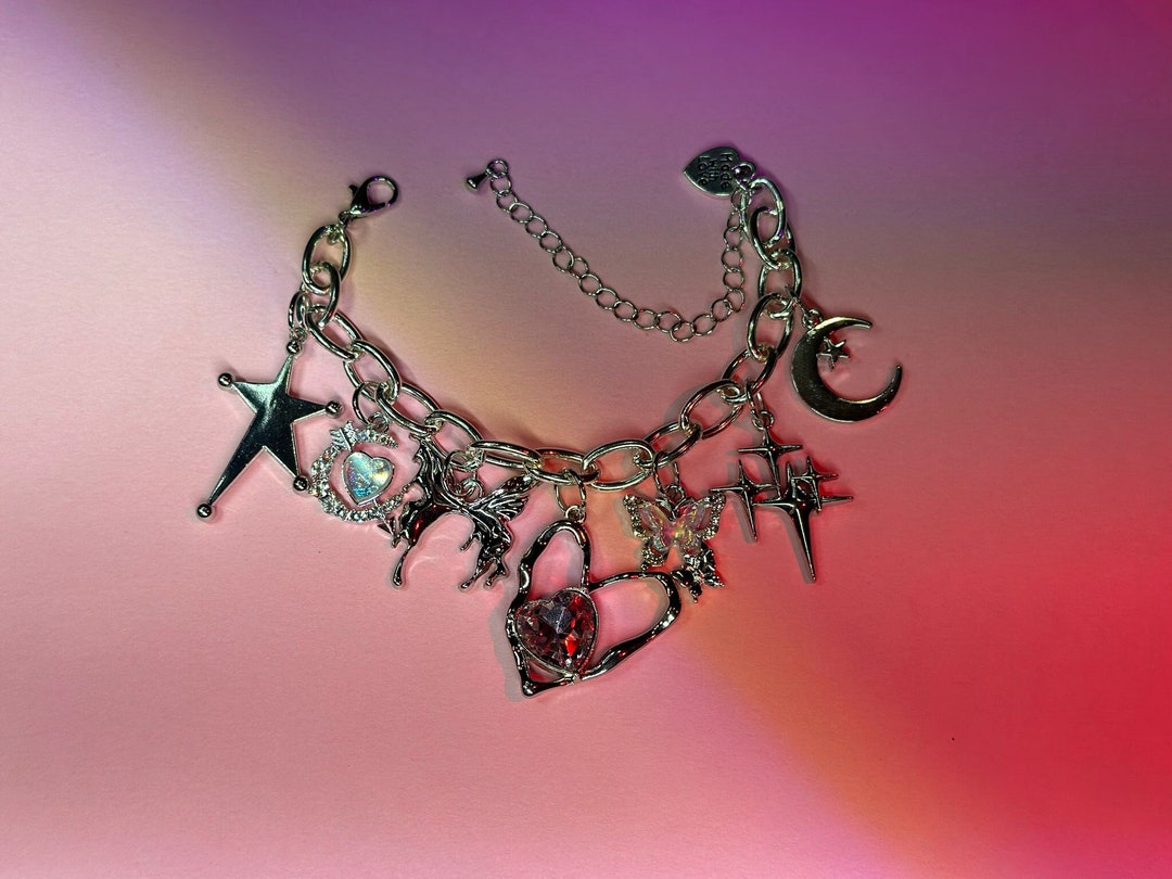 Chunky Y2K Bracelet Stars Moons Butterflies Hearts Early - Etsy