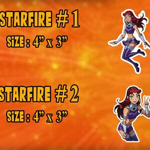 Starfire Sticker Pack - Teen Titans - Etsy