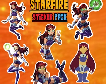 Teen Titans Holographic Cosmic Diamond Starfire Retro Vintage Space ...