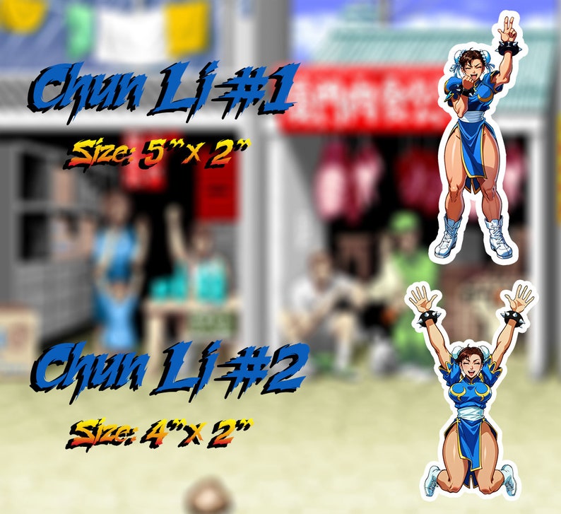 Chun-li Sticker Pack - Street Fighter Character - Etsy Australia