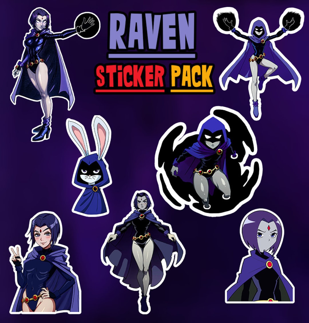 Raven Sticker Pack - Teen Titans Character - Etsy
