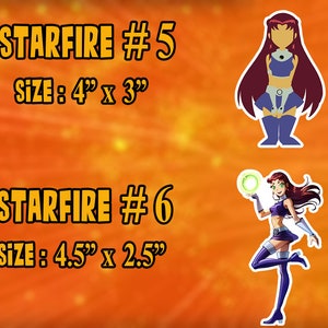 Starfire Sticker Pack - Teen Titans - Etsy