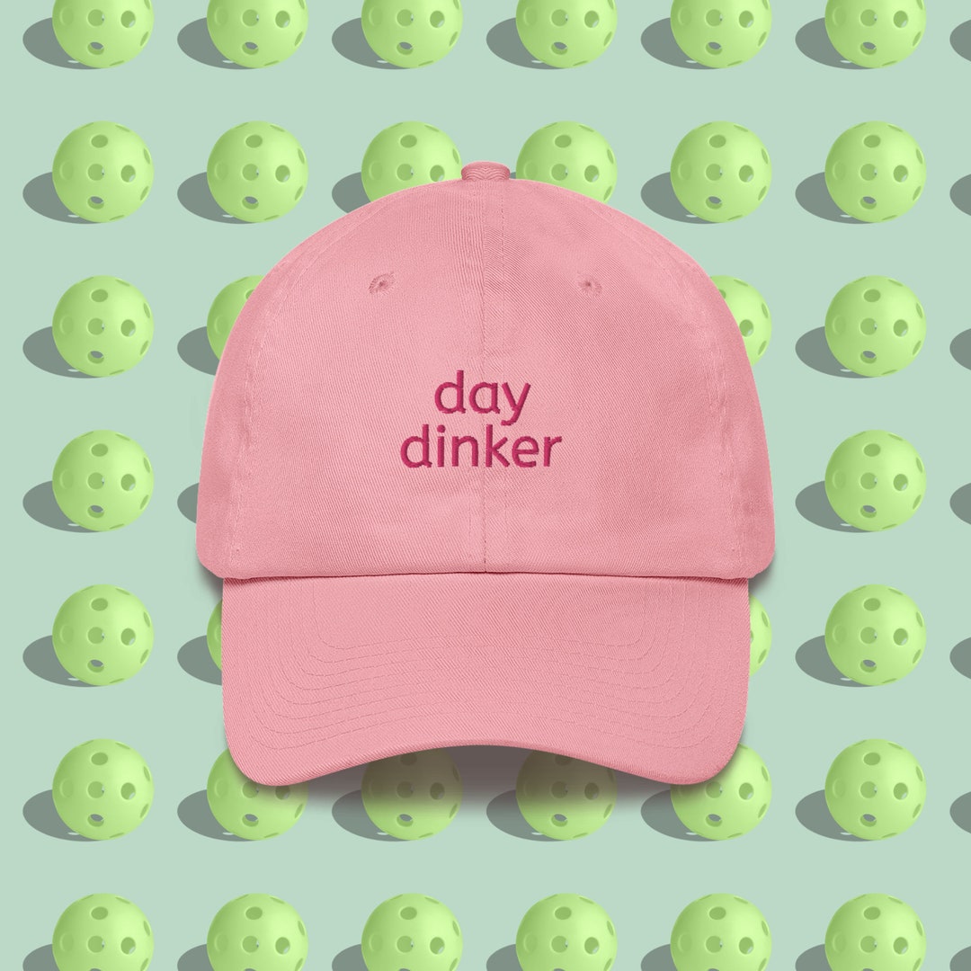 Day Dinker / Pickleball Embroidered Distressed Cap / - Etsy