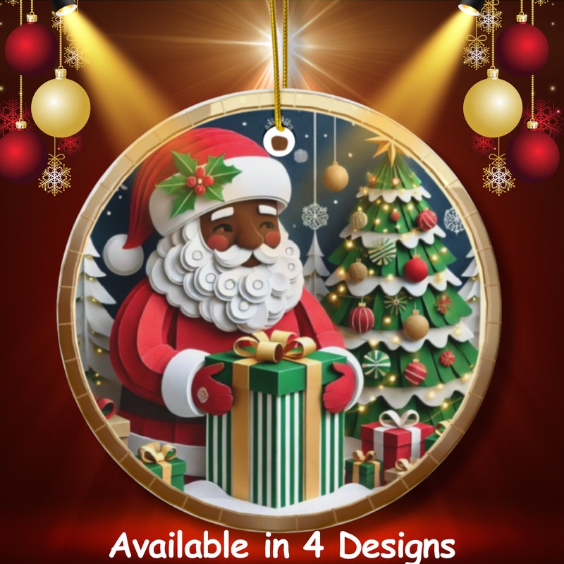 Black Santa Svg - Etsy