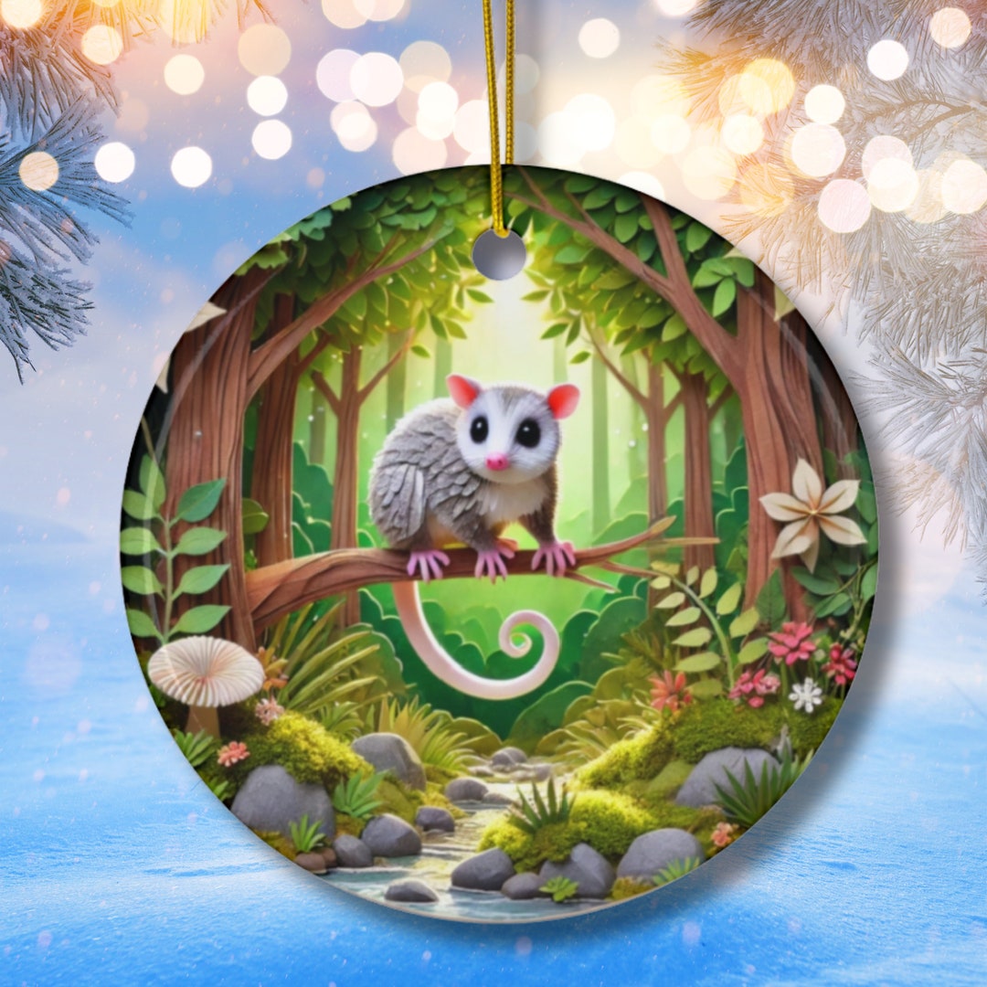 Whimsical Possum Ornament: Forest Animal Christmas Decor - Etsy