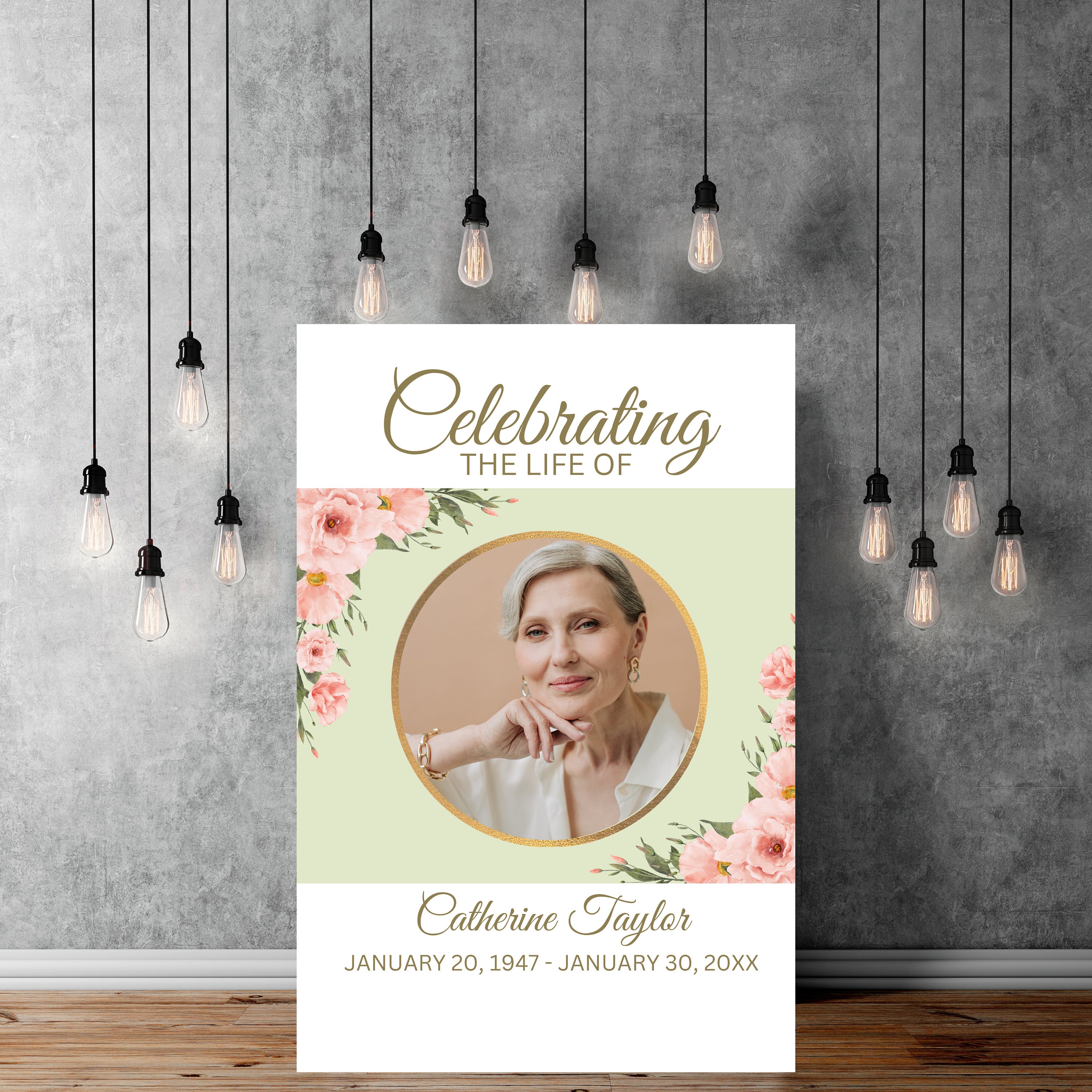 Funeral Welcome Sign Template, Celebration of Life Poster, Large ...