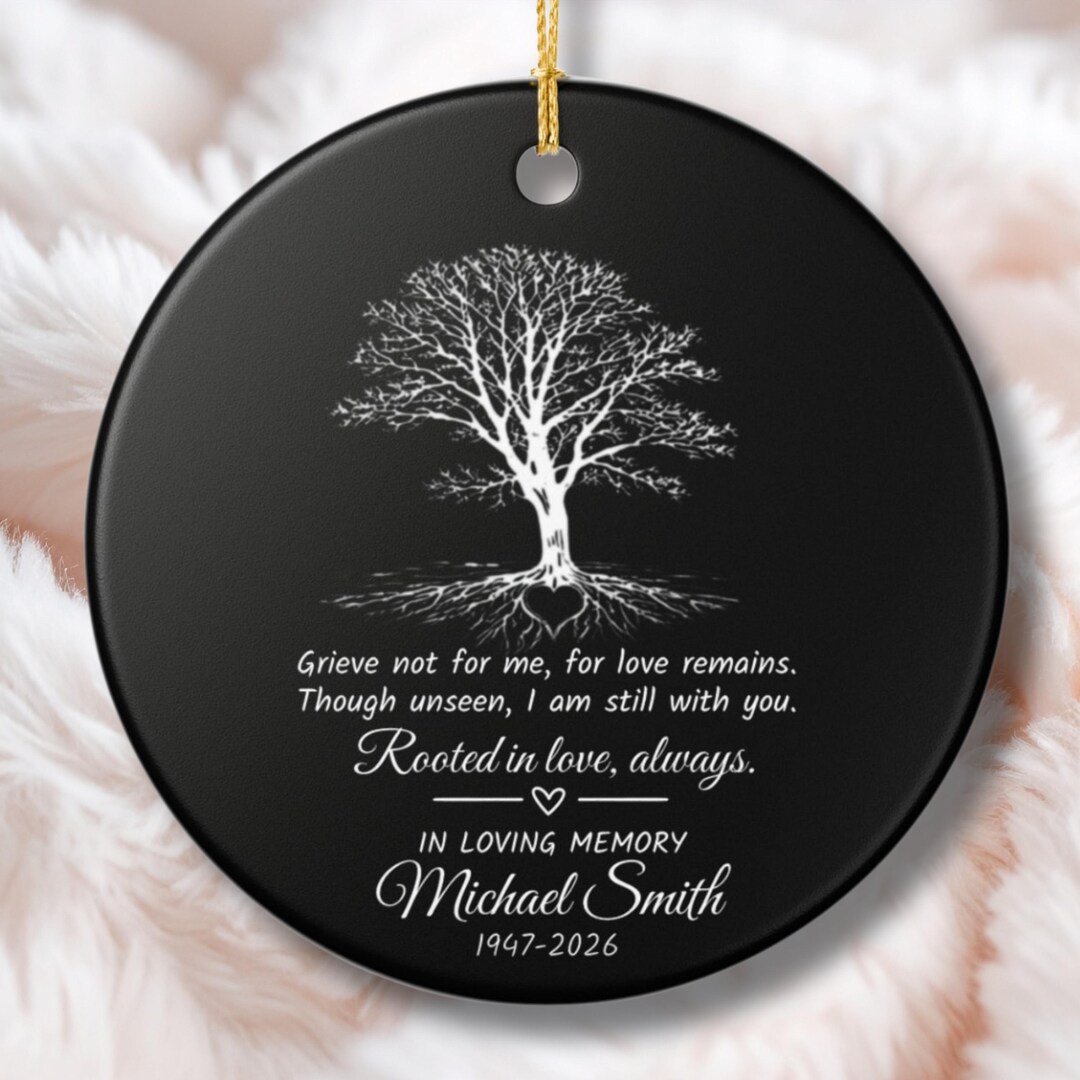 Personalized Memorial Ornament, in Loving Memory Keepsake, Tree of Life ...