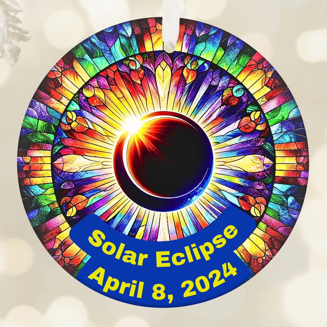 Solar Eclipse 2024 Ornament, Eclipse of the Sun Ornament, Eclipse Keepsake, Eclipse Decor ...