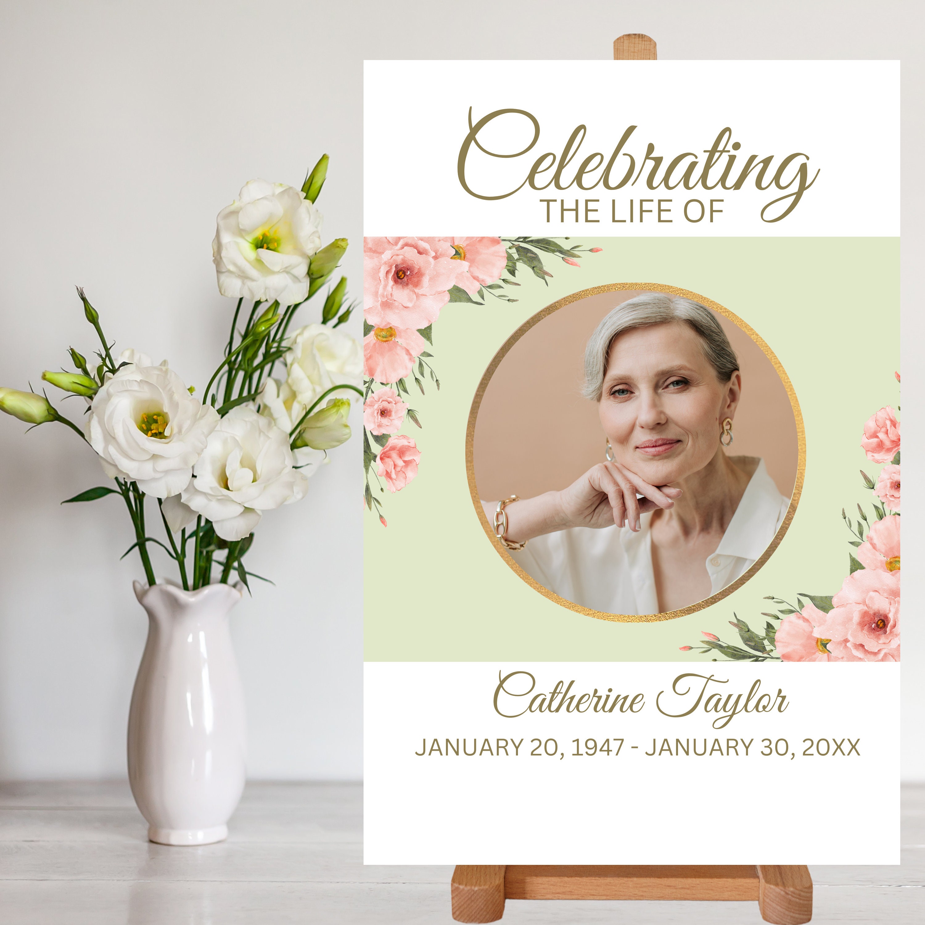 Funeral Welcome Sign Template, Celebration of Life Poster, Large ...
