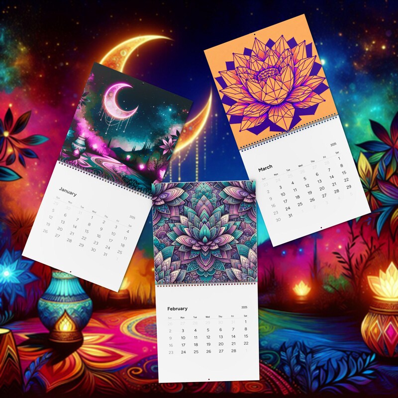 2025 Mandala Calendar - Etsy