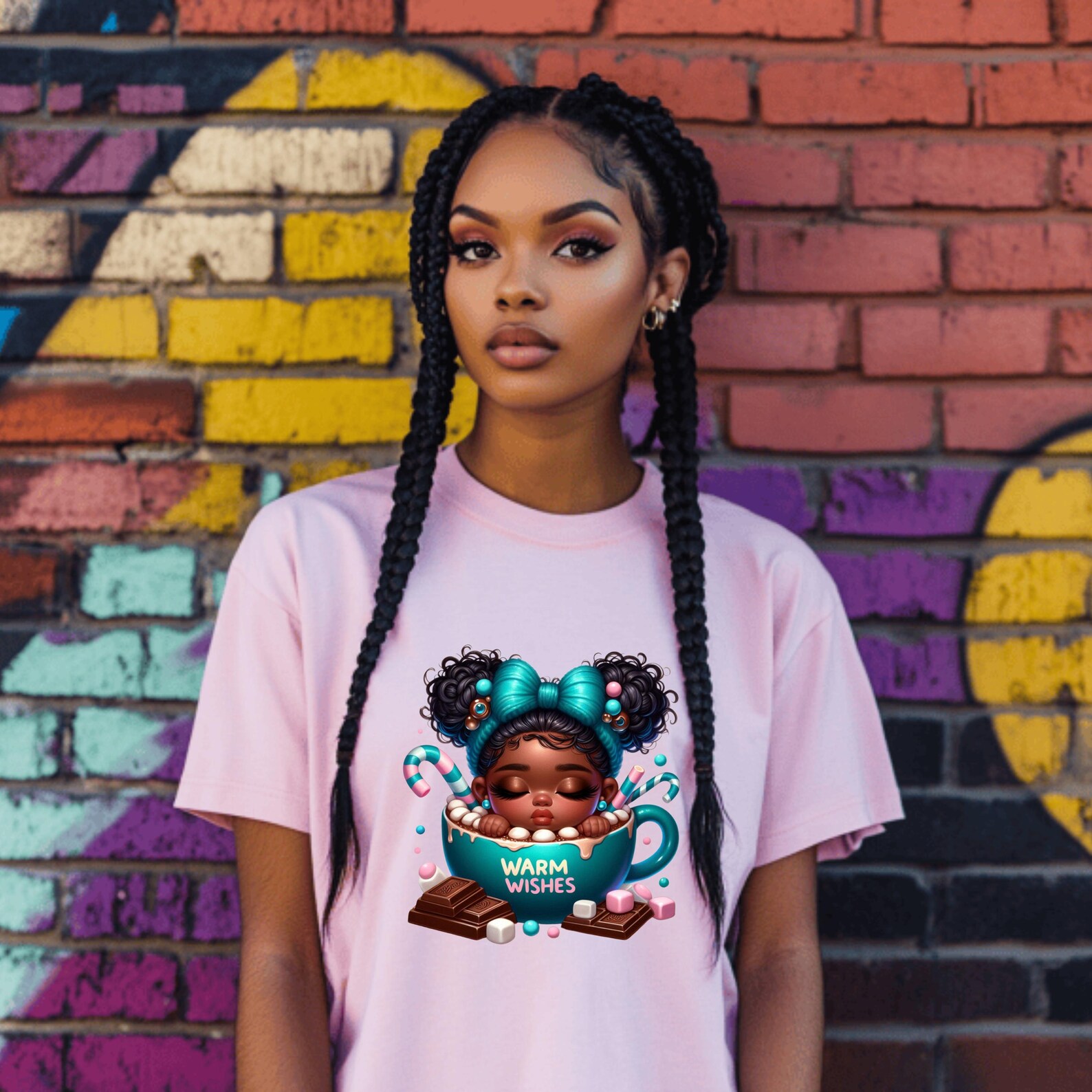 Cocoa Mug Chibi Girl Clipart, African American Chibi Clipart, Chibi ...