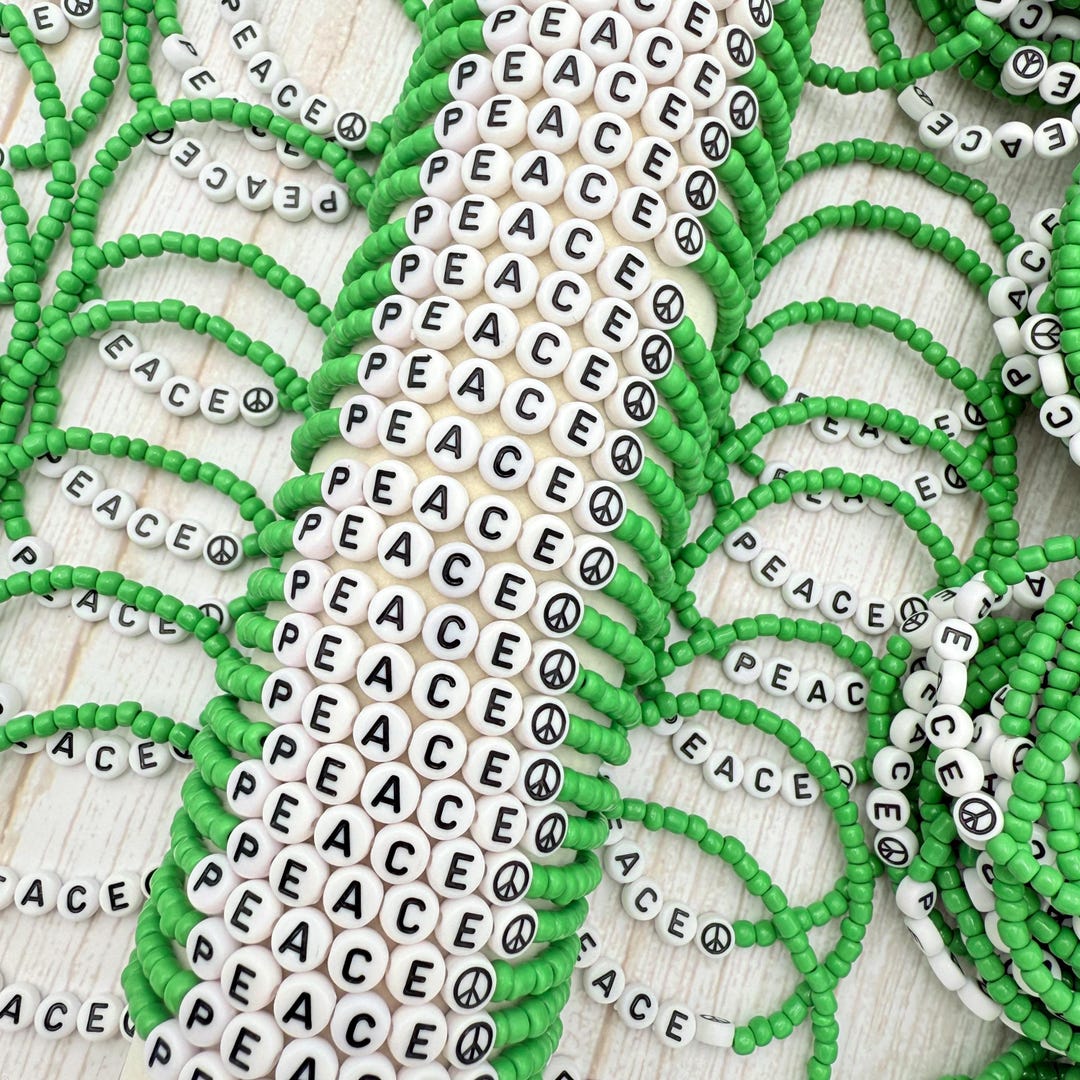 10,25,50,100,200,500 Beaded Friendship Bracelet, Bulk Custom Beaded ...