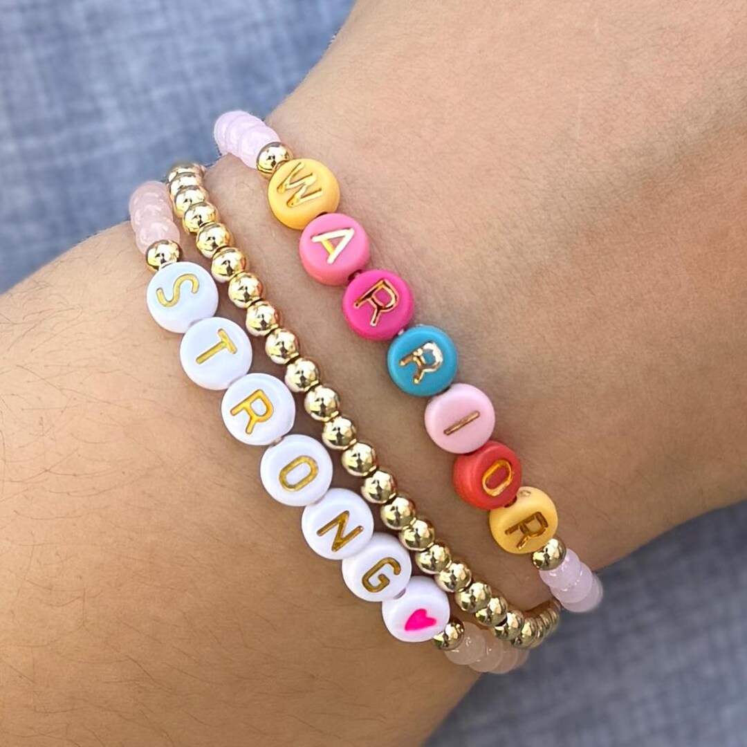 Breast Cancer Bracelet, Waterproof Personalized Breast Cancer Bracelets ...