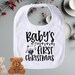 Baby's First Christmas Bib | Baby Boy or Girl 1st Christmas Gift, Baby ...