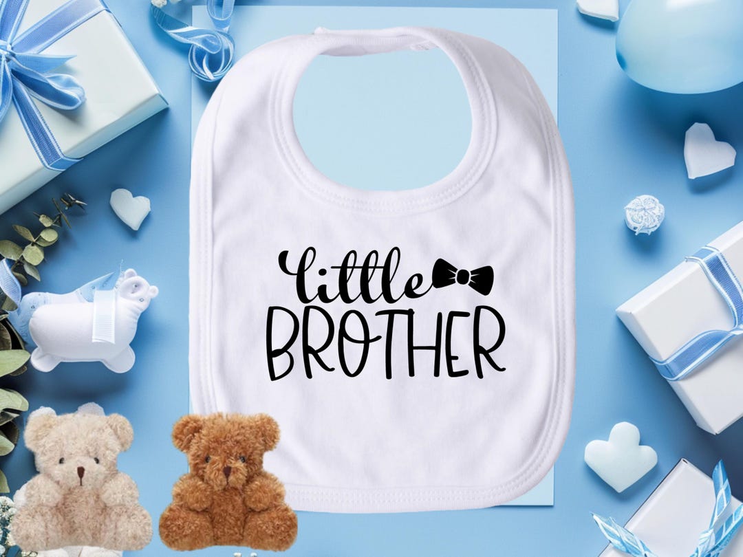 Little Brother Bib | Baby Announcement and Pregnancy Reveal Photo Prop ...