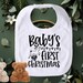 Baby's First Christmas Bib | Baby Boy or Girl 1st Christmas Gift, Baby ...