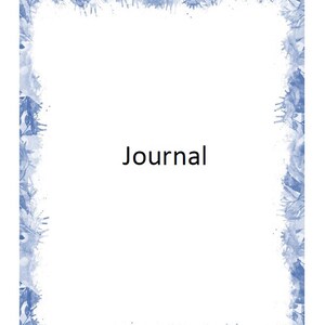 Journal Printable - Blue - Etsy