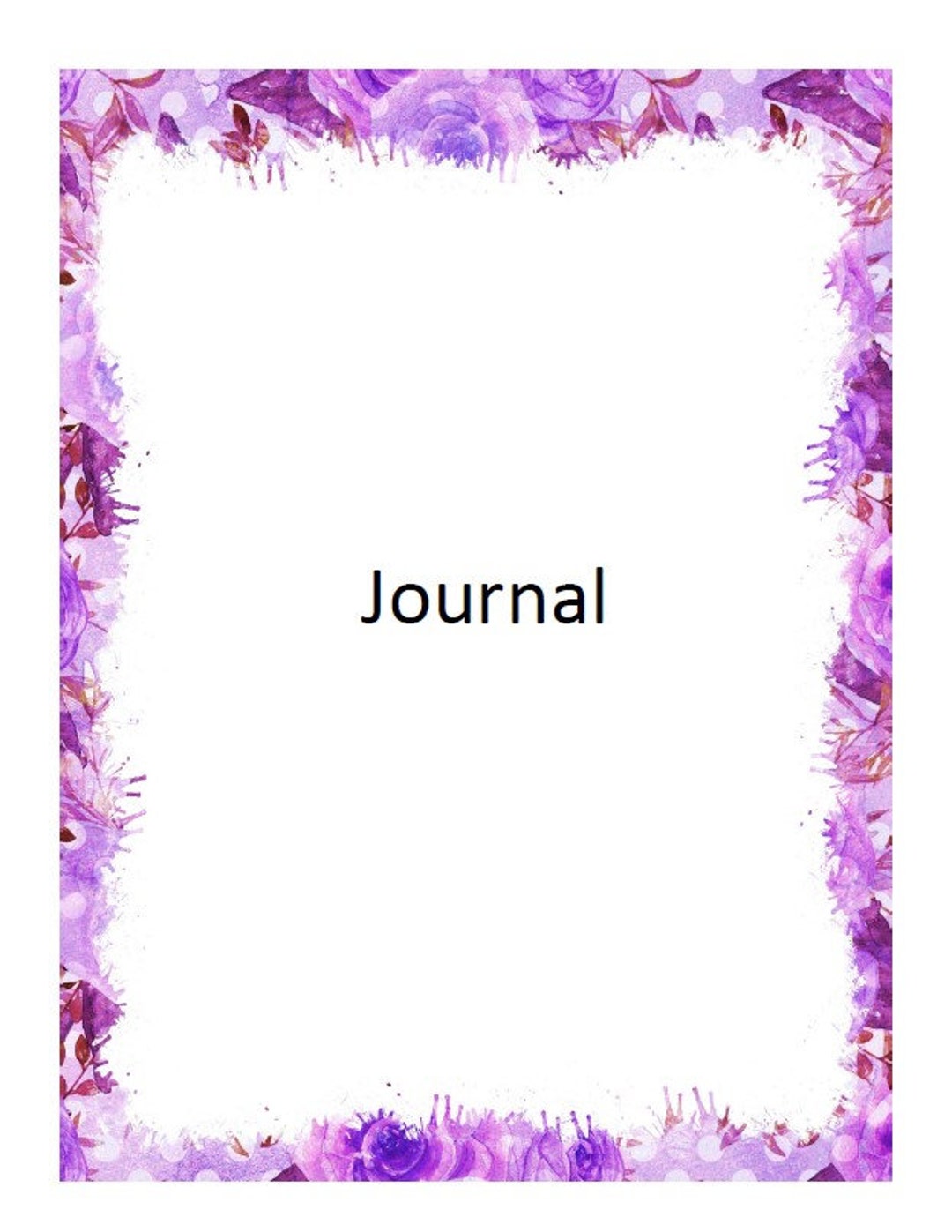 Journal Printable - Purple - Etsy