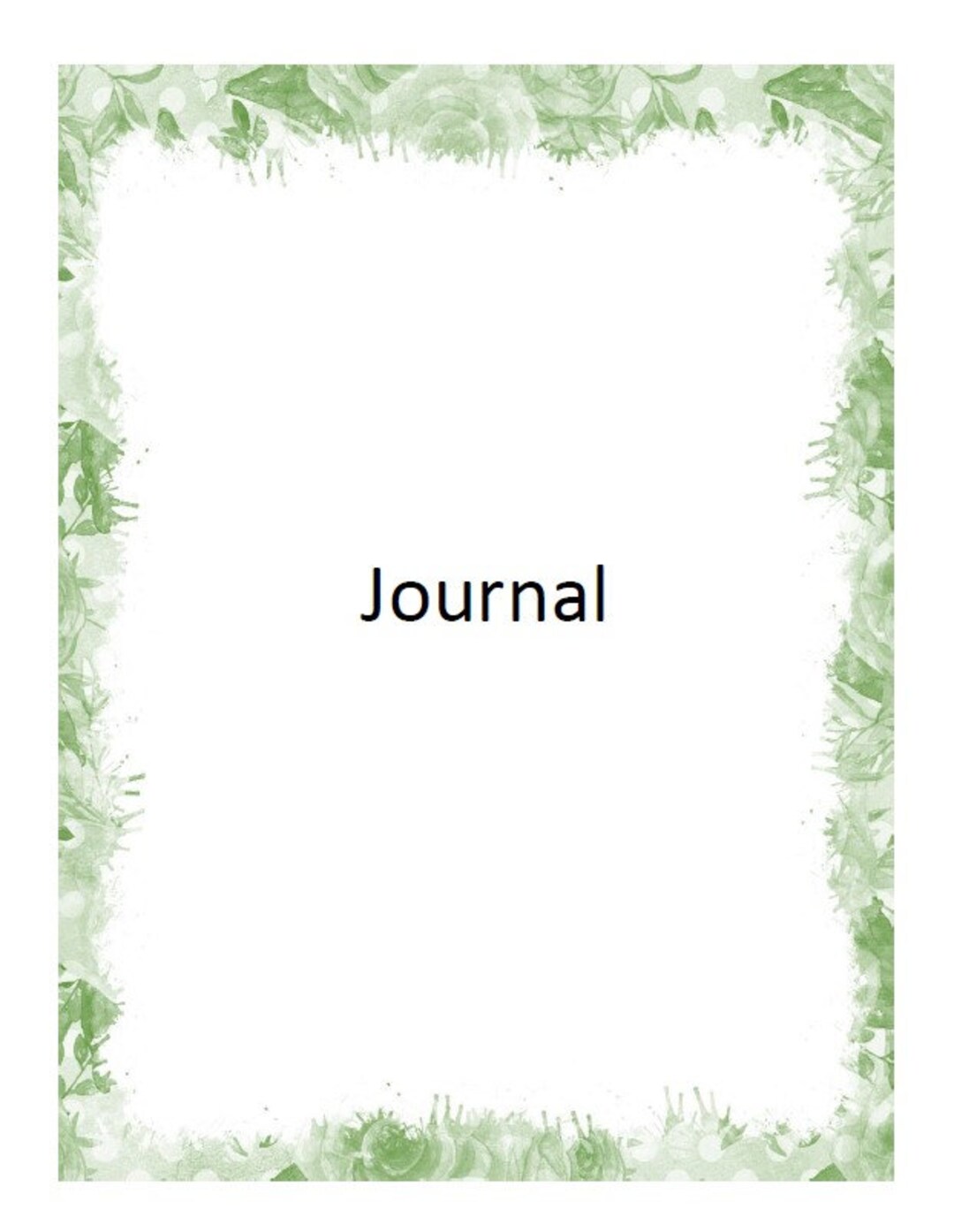 Journal Printable - Sage - Etsy