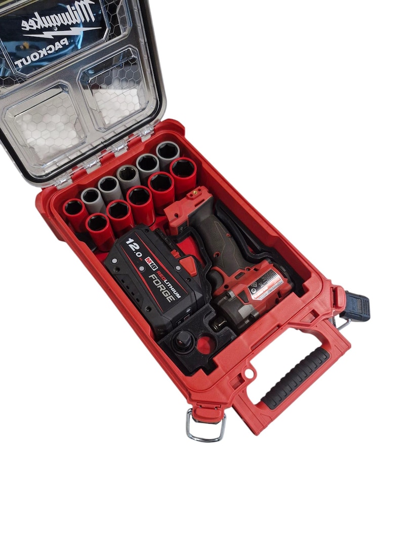 M18 Impact + Lug Nut Socket Packout Insert, Custom Tool Organiser ...