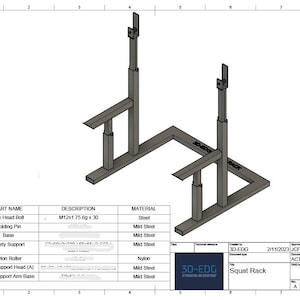 DIY Plans for Adjustable Squat Rack - Etsy