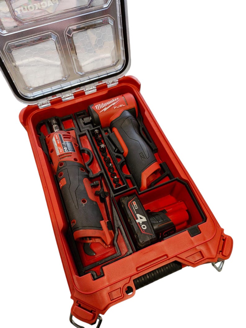 Milwaukee M12 Gen 2 Die Grinder Set - Packout Insert Organizer - Etsy