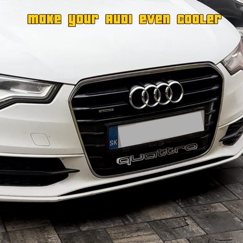 AUDI QUATTRO , Front Bumper Grill Badge/sign/logo/emblem - Etsy