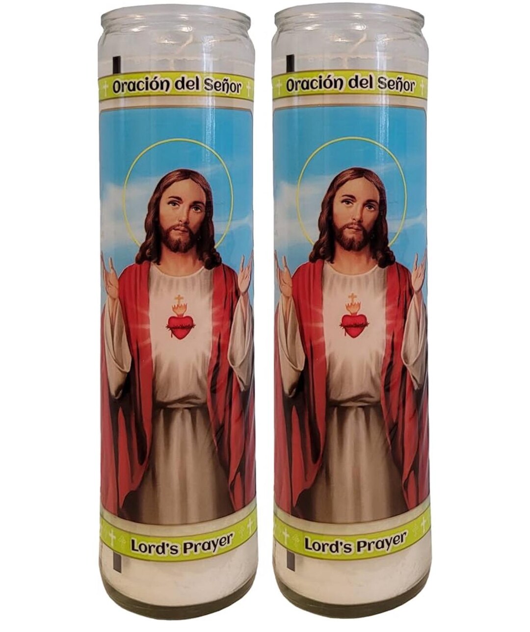 Sacred Heart of Jesus Prayer Candles - Catholic Home Decor, Set of 2 - Etsy