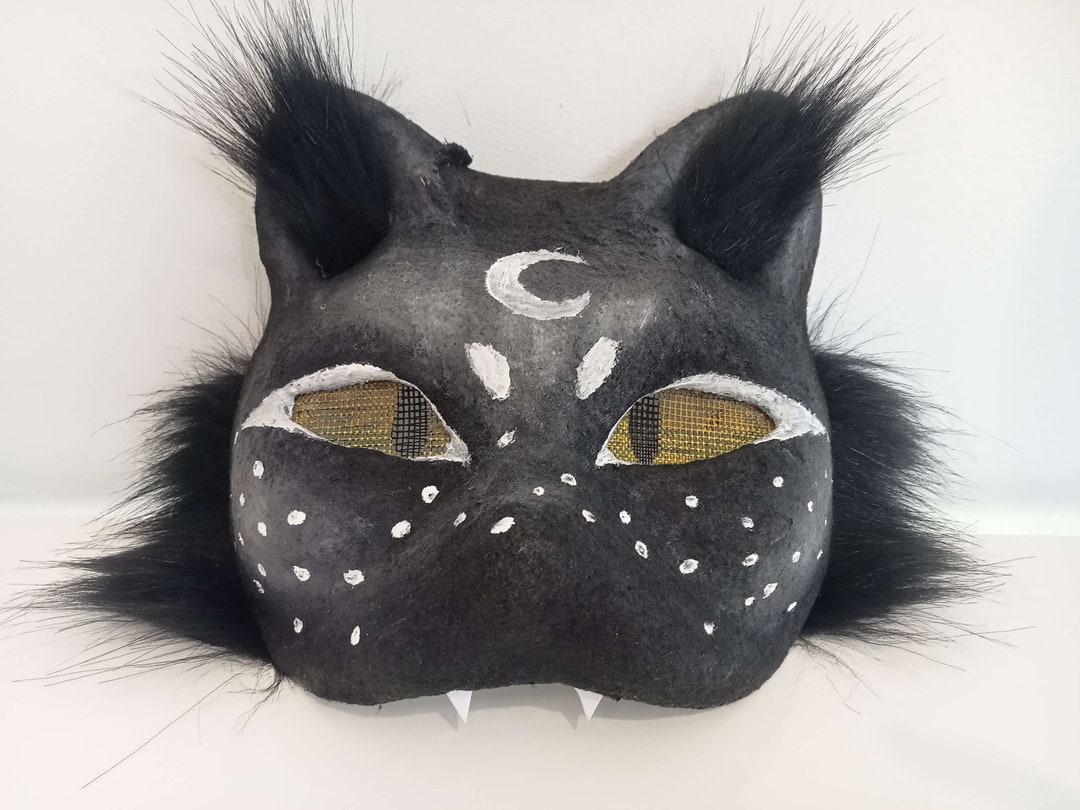 Moon Cat Therian Mask READ DESC - Etsy