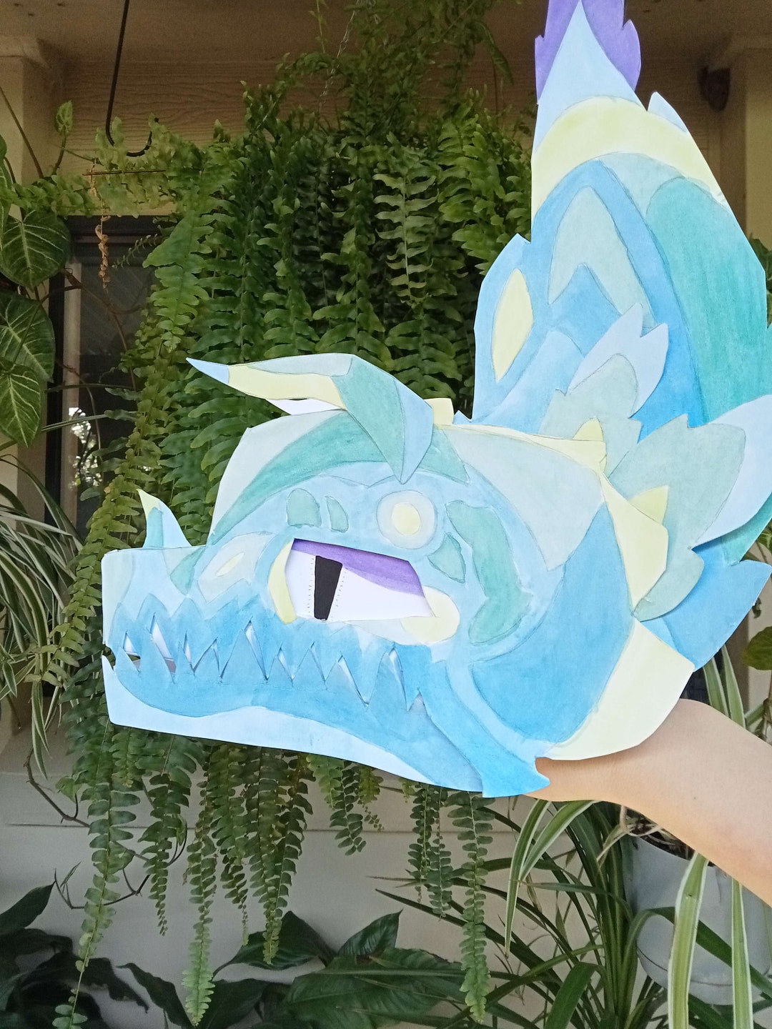 Mystical Wolf Paper Dragon Puppet - Etsy