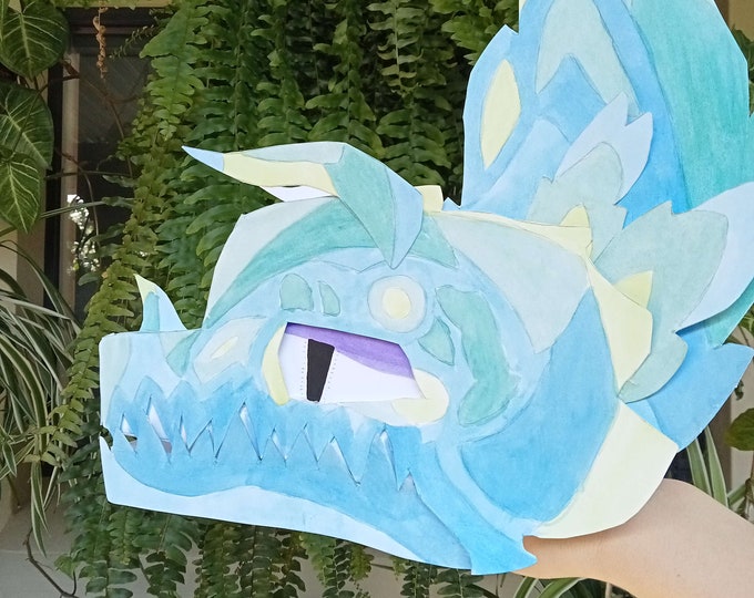 Mystical Wolf Paper Dragon Puppet - Etsy