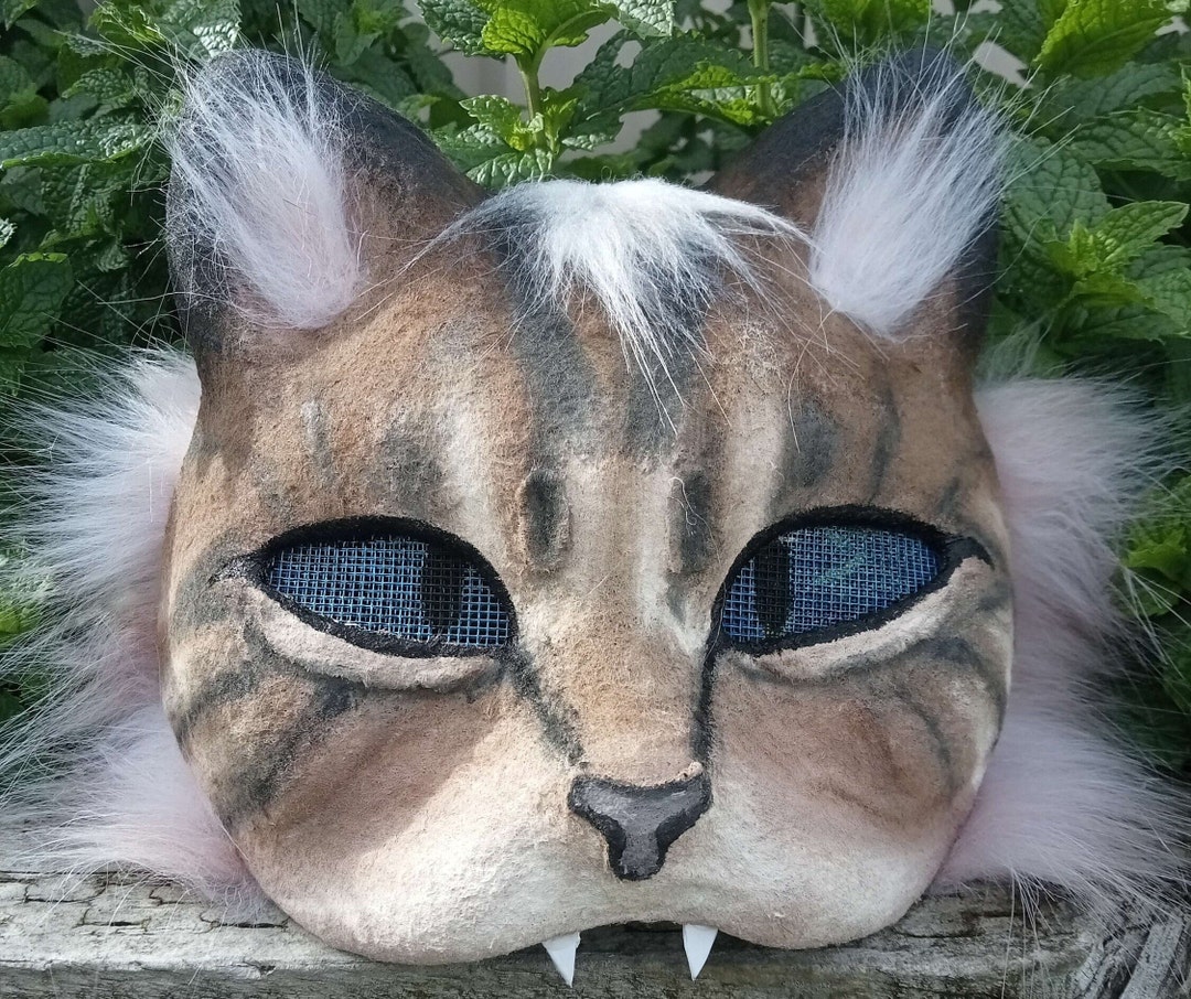 Brown Cat Therian Mask READ DESC - Etsy Australia