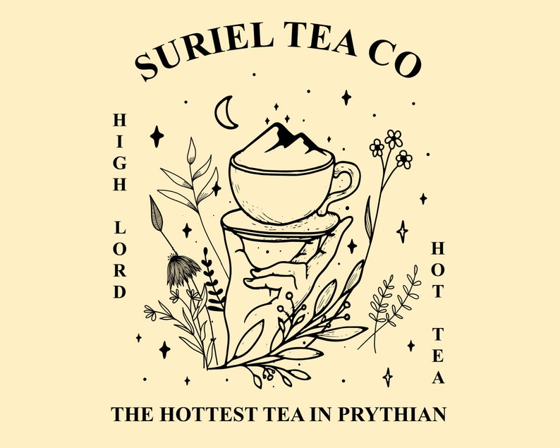 Vintage Suriel Tea and Co PNG ACOTAR Png Book Lover Gift S - Etsy