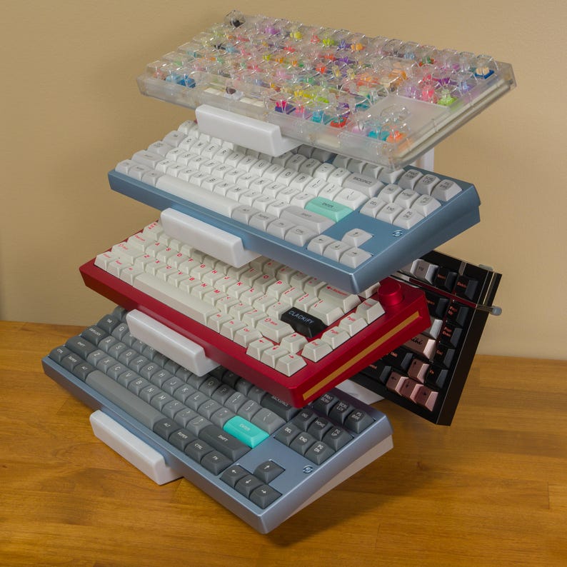 Mechanical Keyboard Stand - 4 Tier Desktop Display Stand for Keyboards ...