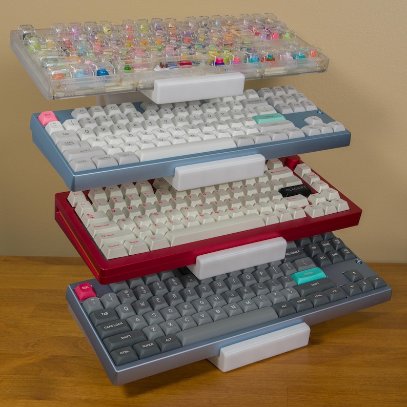 Mechanical Keyboard Stand - 4 Tier Desktop Display Stand for Keyboards ...