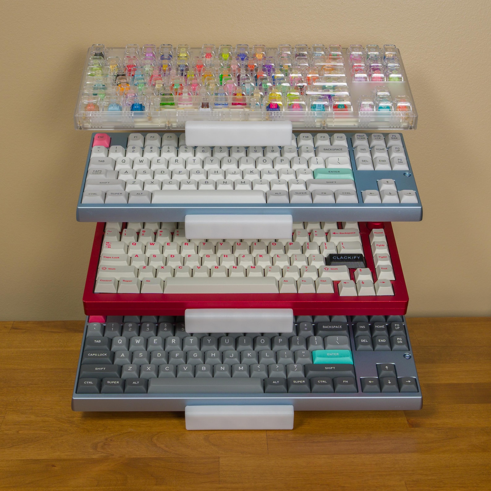 Mechanical Keyboard Stand - 4 Tier Desktop Display Stand for Keyboards ...