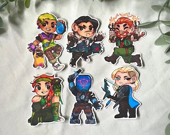 Valo Deadlock Sticker, Chibi Matte Vinyl Stickers, Gaming Cute Kawaii ...