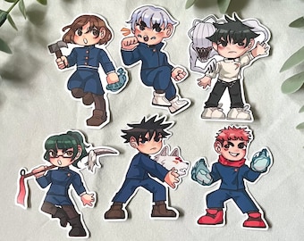 Sorcerer Anime Sticker Set Two, Chibi Matte Vinyl Stickers, Cute Kawaii ...