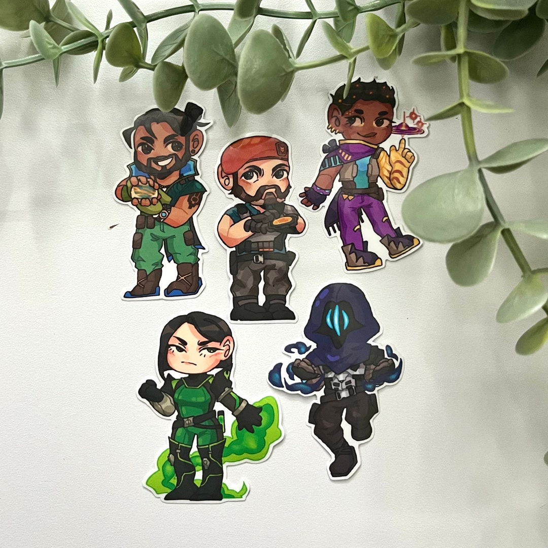 Valorant Controller Sticker Set Chibi Glossy Vinyl Stickers - Etsy