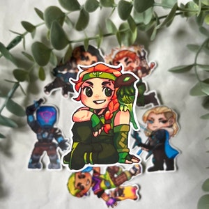 Valo Initiator Sticker Set, Chibi Matte Vinyl Stickers, Gaming Cute ...