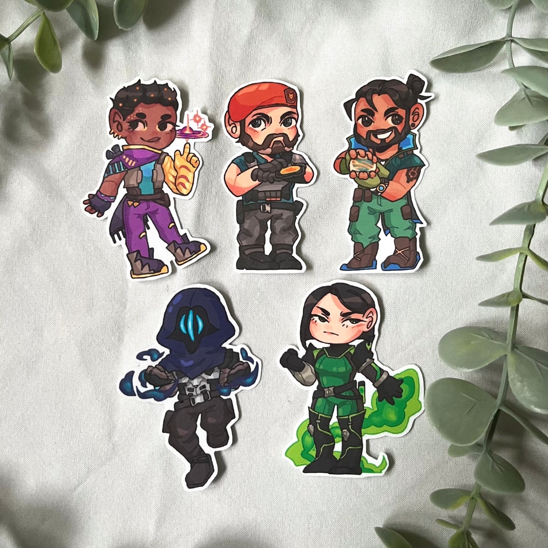 Valo Controller Sticker Set, Chibi Matte Vinyl Stickers, Gaming Cute ...
