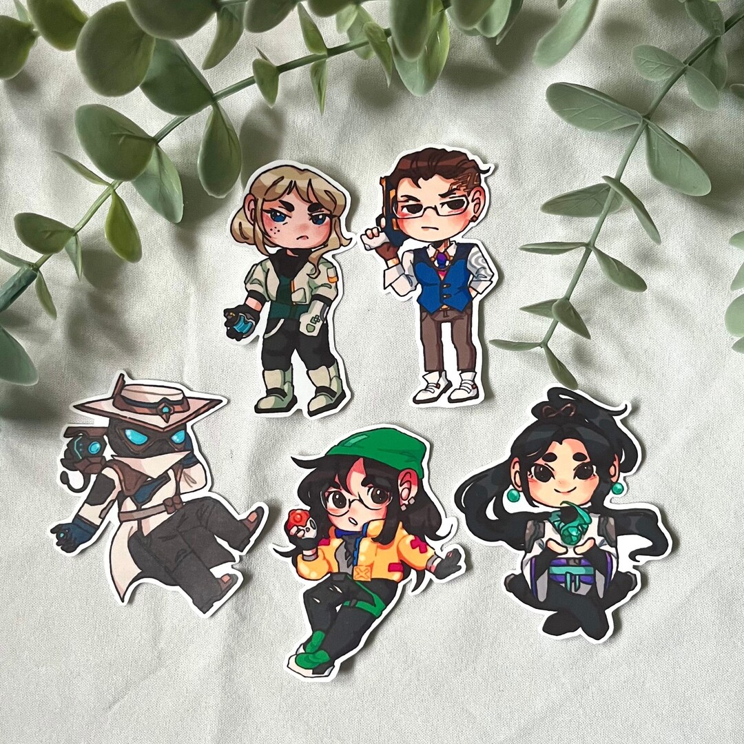 Valo Sentinel Sticker Set Chibi Matte Vinyl Stickers Gaming - Etsy